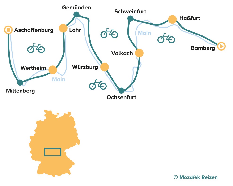 Fietsvakantie langs de Main-Radweg in Duitsland - bekroond met 5 sterren
